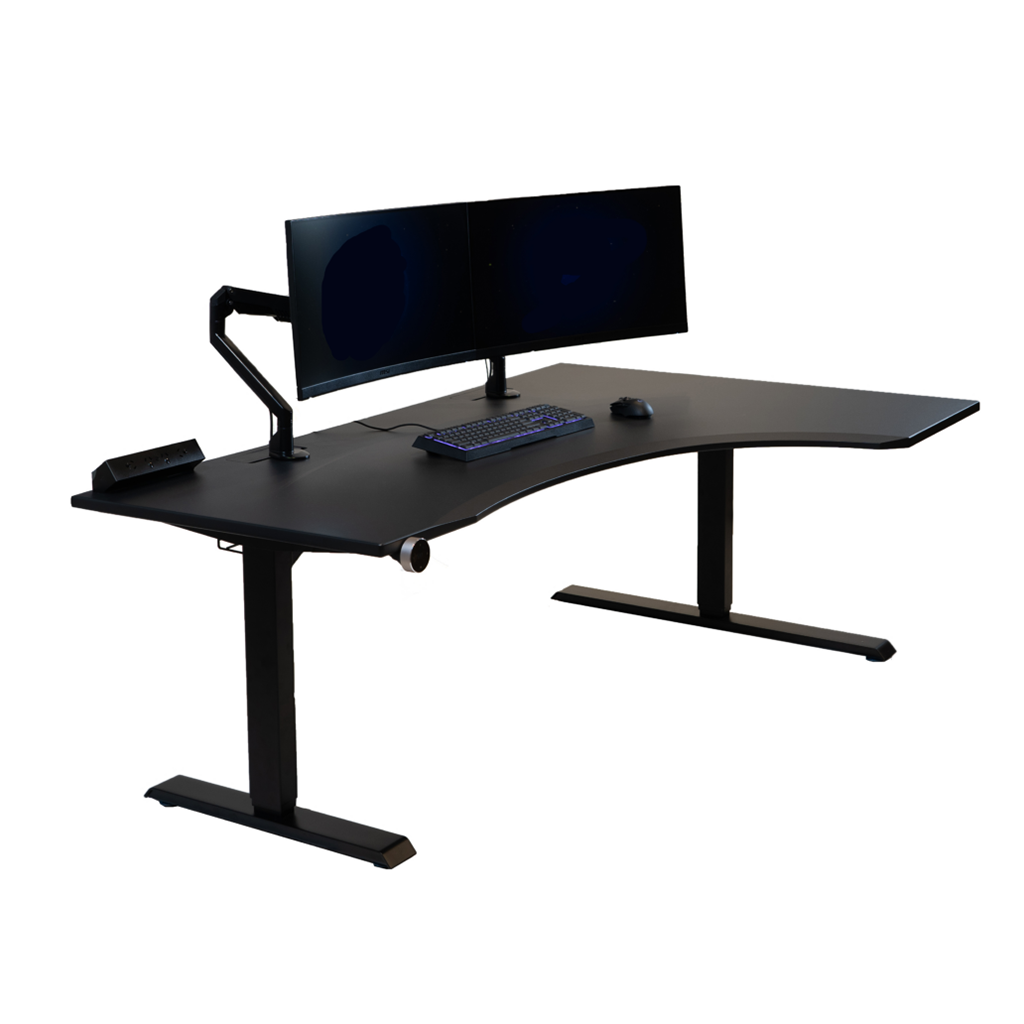 Elevate Ergonomics L-Shaped Battlestation Reaper Desk - Black (1800x1200x750) - BSR181275BL | Mwave