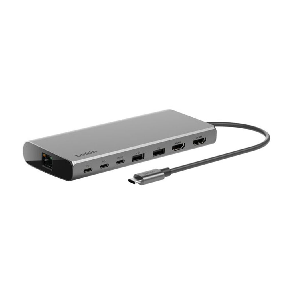 Belkin Connect 100W PD Universal USB-C 8-in-1 Dual Display Core Hub ...