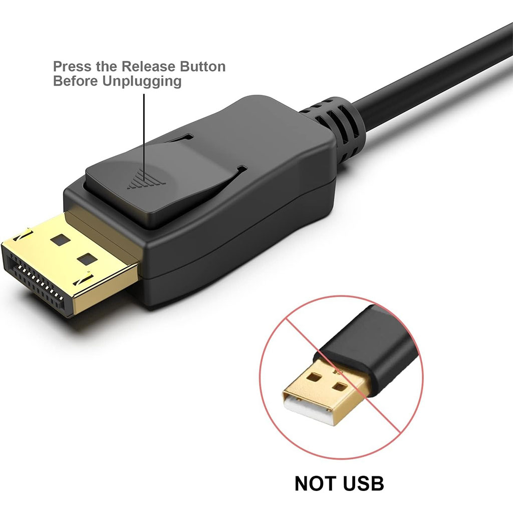 BENFEI 1.8m 8K 60Hz DisplayPort to DisplayPort - ELEBEN163BK | Mwave