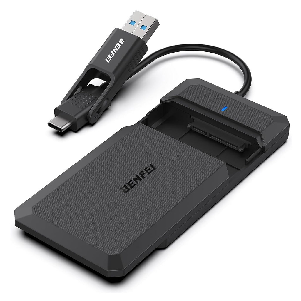 BENFEI 2.5" SATA to USB Tool Free External Hard Drive Enclosure ...
