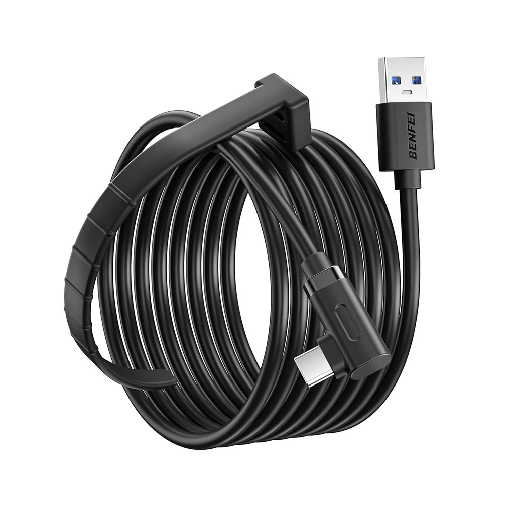 BENFEI 375BK-3M 3m USB 3.0 to Right Angled USB-C PVC Cable ...