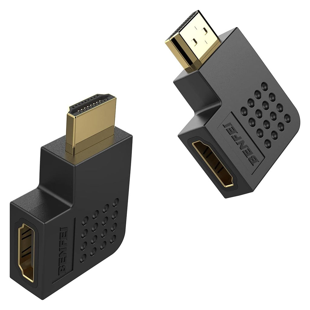 BENFEI HDMI Male to Female Right Angle 90 Degree Adapter ...