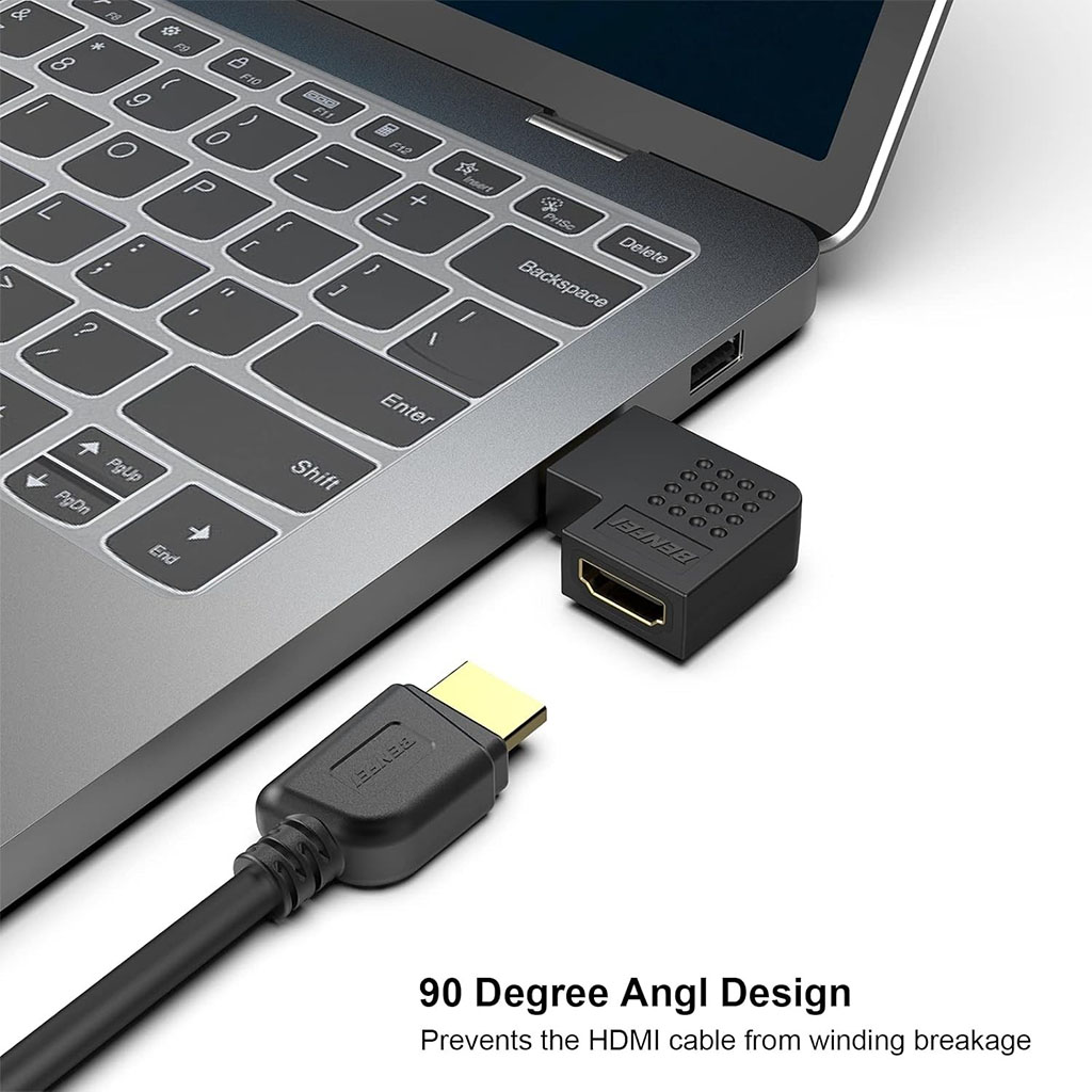 BENFEI HDMI Male to Female Right Angle 90 Degree Adapter ...