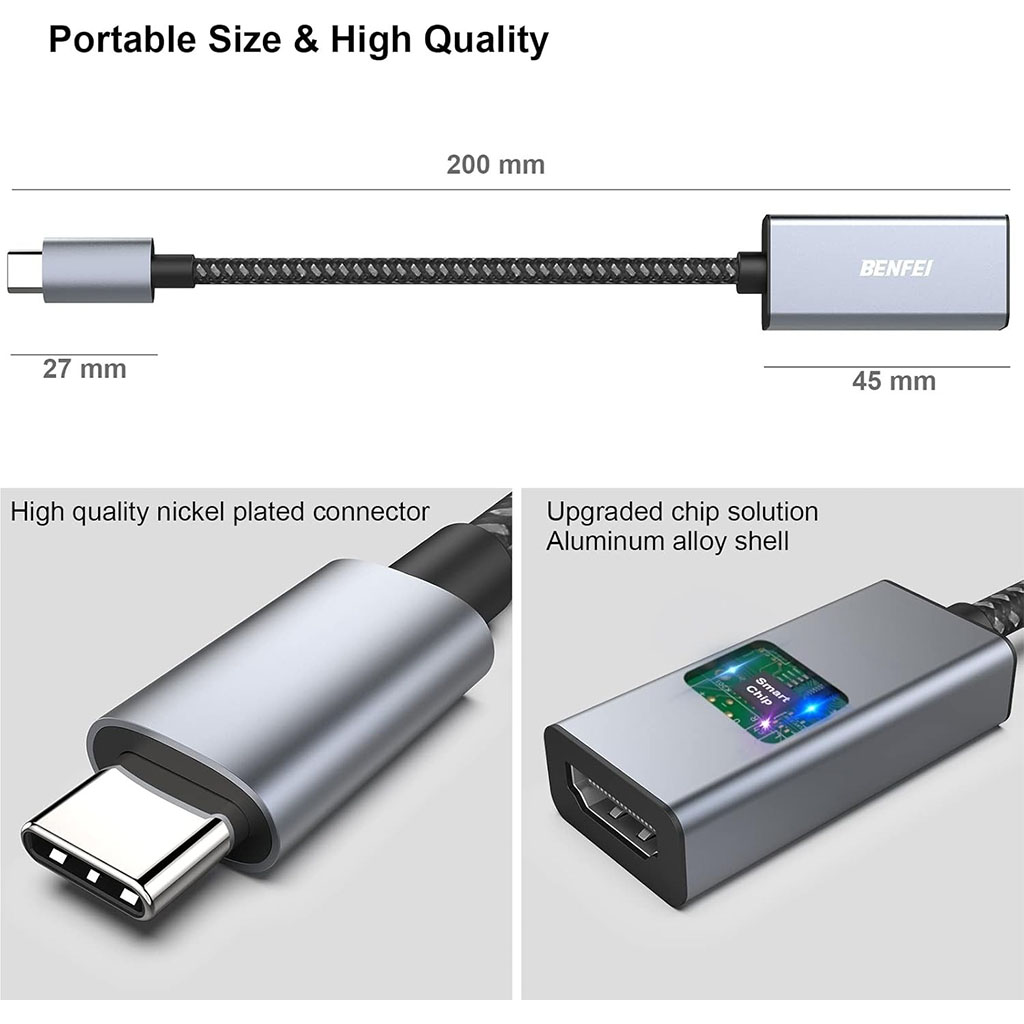 BENFEI USB-C to HDMI Adapter - ELEBEN318GY | Mwave