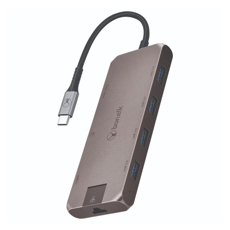 Bonelk Long-Life USB-C to 8-In-1 Multiport Hub - Space Grey - ELK-80057 ...