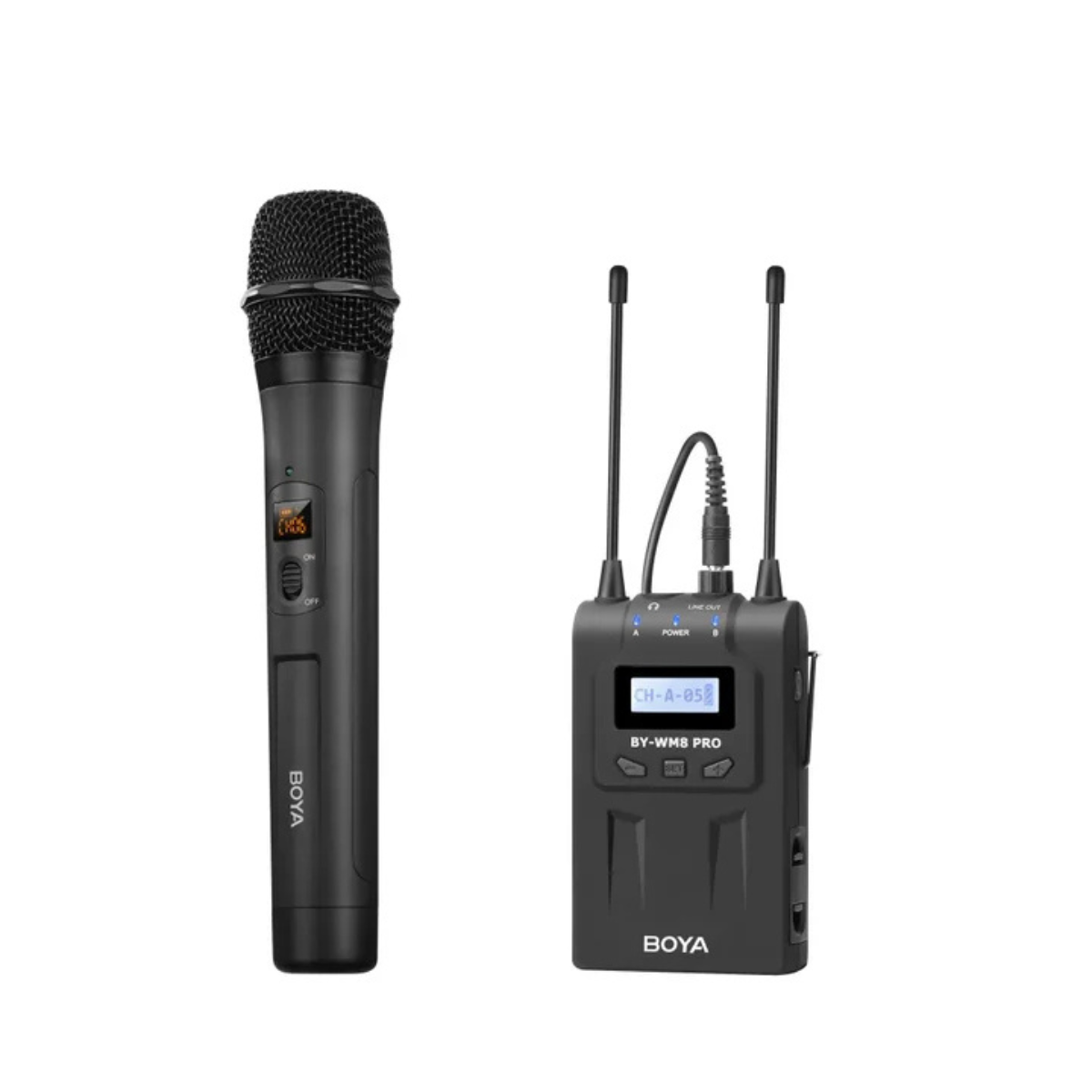 Boya BY-WM8 PRO-K1 UHF Dual Channel Wireless Lavalier Lapel Microphone ...