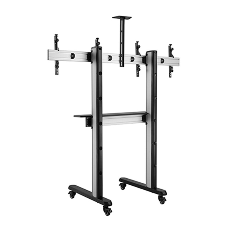 Brateck Dual Screen TV Trolley Cart With Camera Shelf (43" - 55" Max ...
