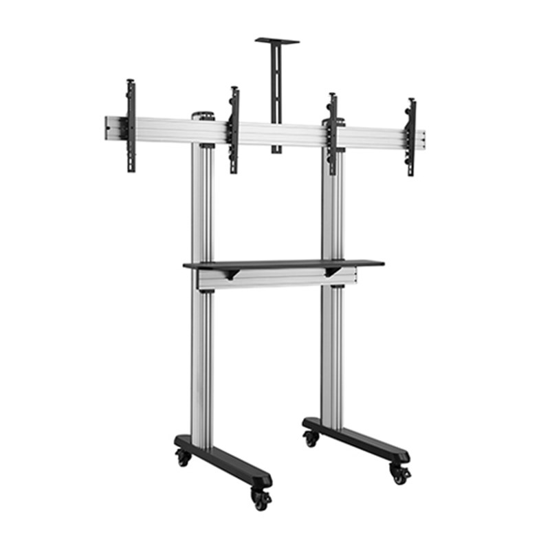 Brateck Dual Screen TV Trolley Cart With Camera Shelf (43" - 55" Max ...