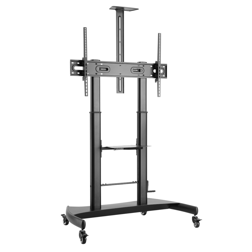 Brateck Heavy-Duty Height-Adjustable TV Trolley Cart - Supports 60"-100 ...