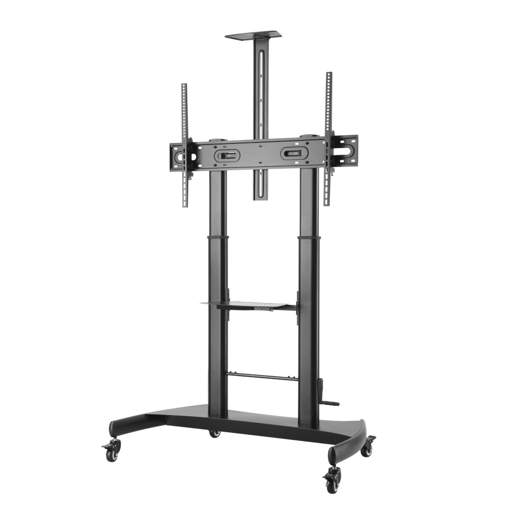 Brateck Heavy-Duty Height-Adjustable TV Trolley Cart - Supports 60"-100 ...