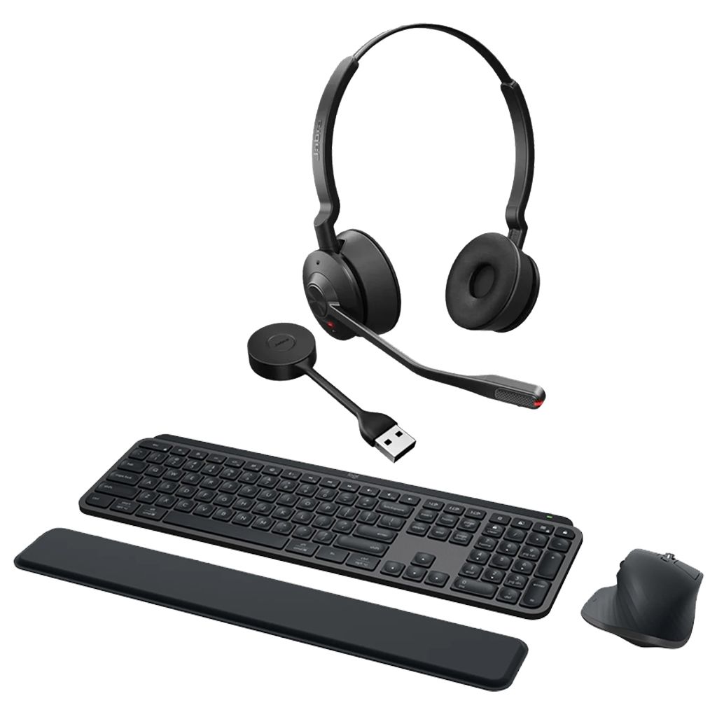 Bundle Deal Logitech MX Keys S Wireless Keyboard Mouse Jabra Engage 55 MS MX Keys S