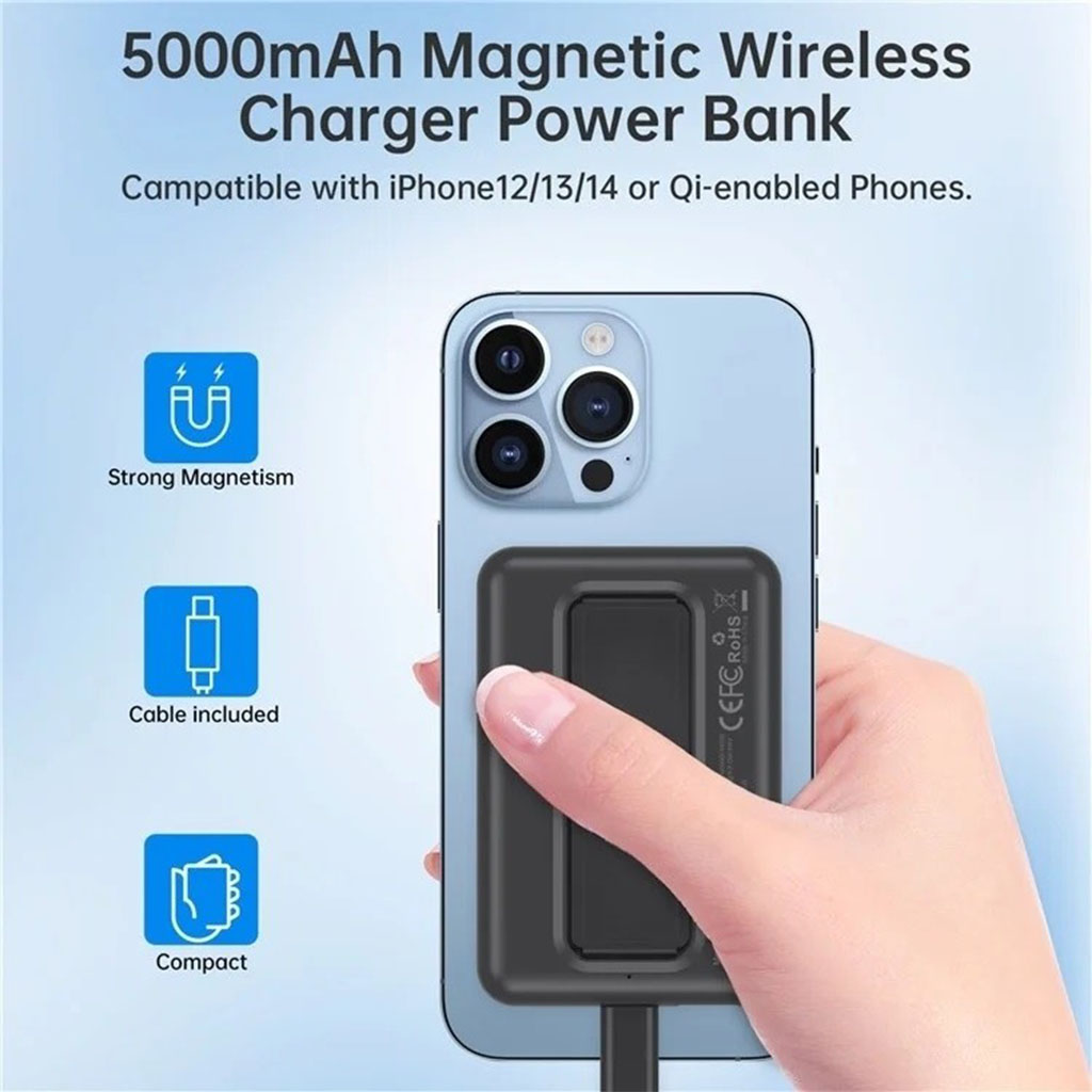 Choetech B662-BK 5000mAh Wireless Magnetic Power Bank - Black ...