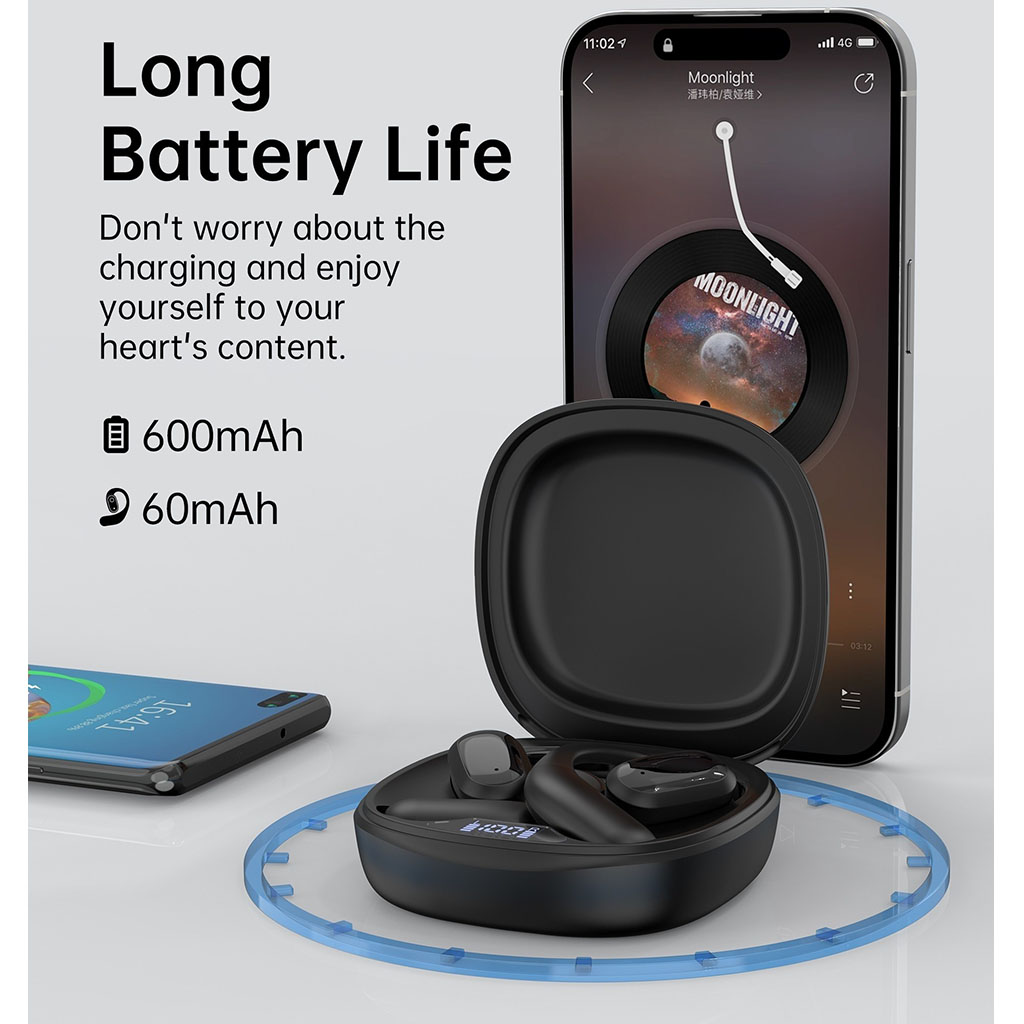 Choetech BH-T25 OWS Bluetooth V5.3 TWS Wireless Earbuds - Black ...