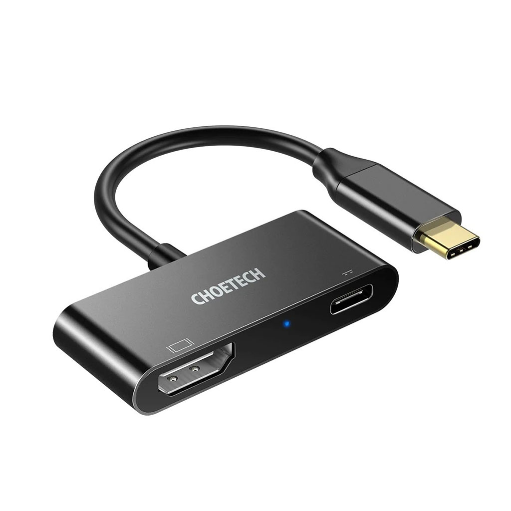 Choetech HUB-M03 .1m USB-C to HDMI Adapter 4K 60Hz w/ 60W PD Charging ...