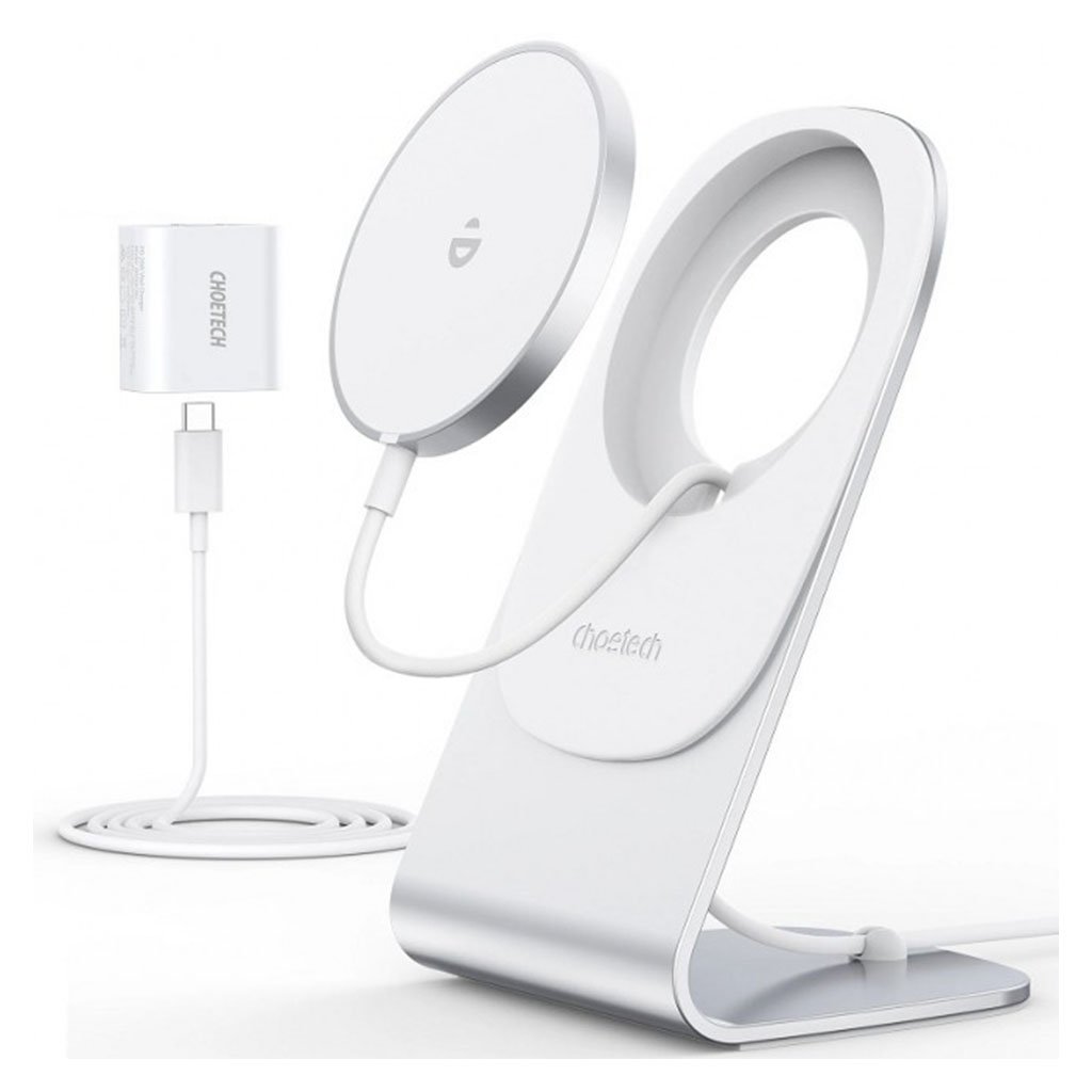 Choetech MA00117-SL MagLeap Magnetic Wireless Charger w/ Stand & AC ...