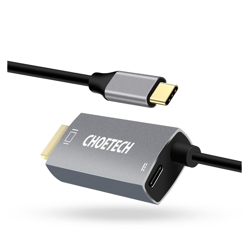 Choetech XCH-M180-GY-V2 1.8m Unidirectional Adapter USB-C to HDMI 4K ...