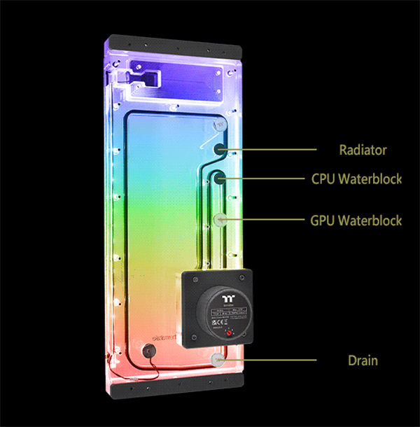 Thermaltake Pacific Ultra Core P6 DP-D5 Plus DIY Water Cooling Kit - CL ...