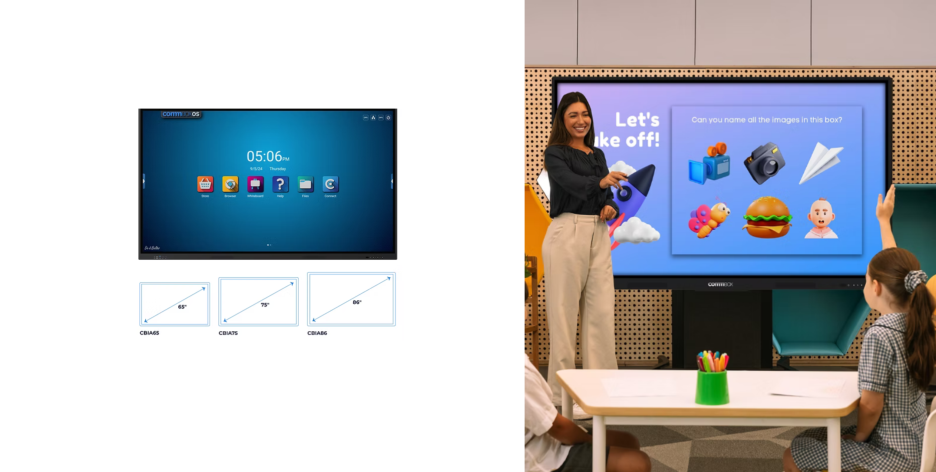 CommBox Atom 75" 4K UHD Interactive Touch Display - CBIA75 | Mwave