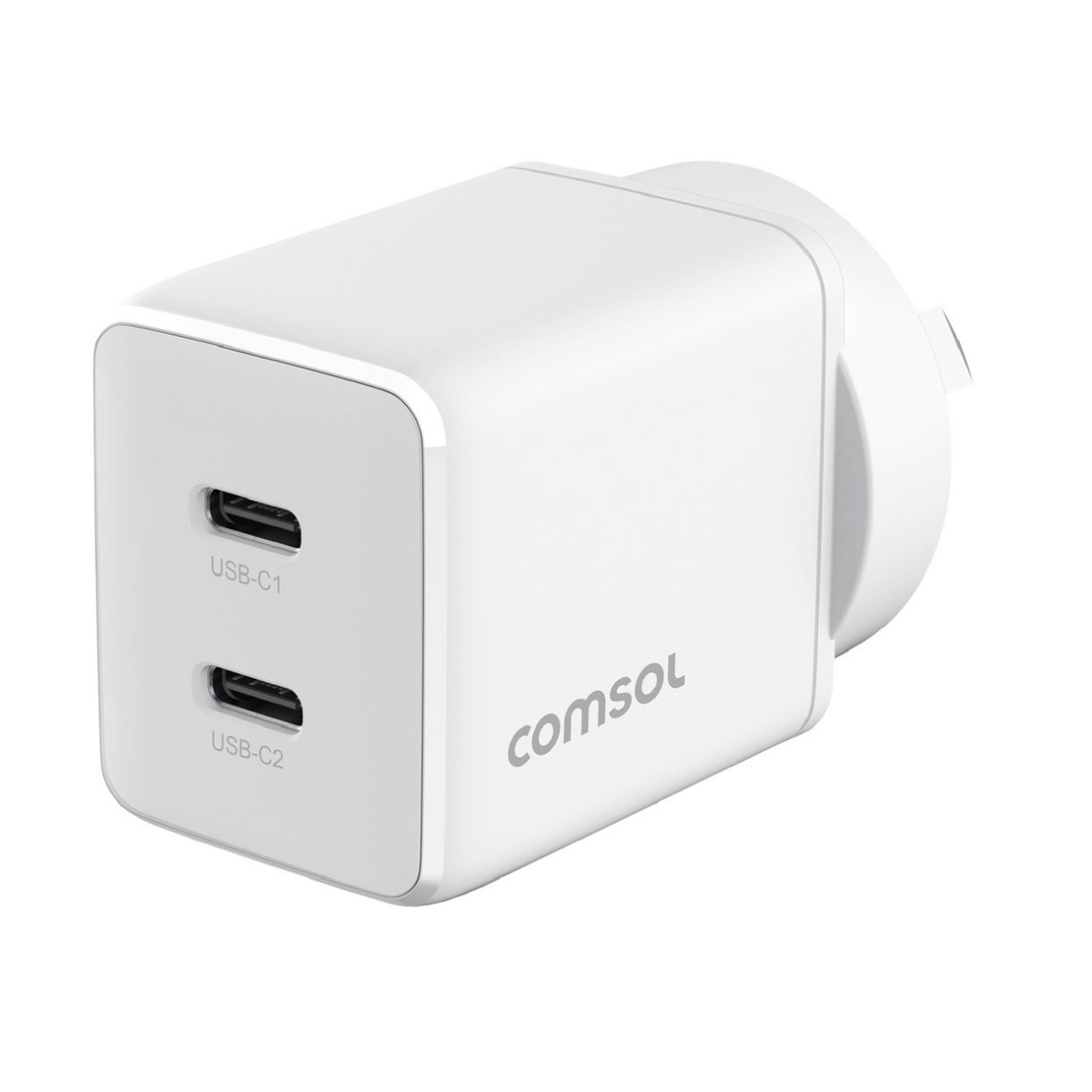 Comsol 35W GaN Dual USB-C Wall Charger - AC35C2W | Mwave