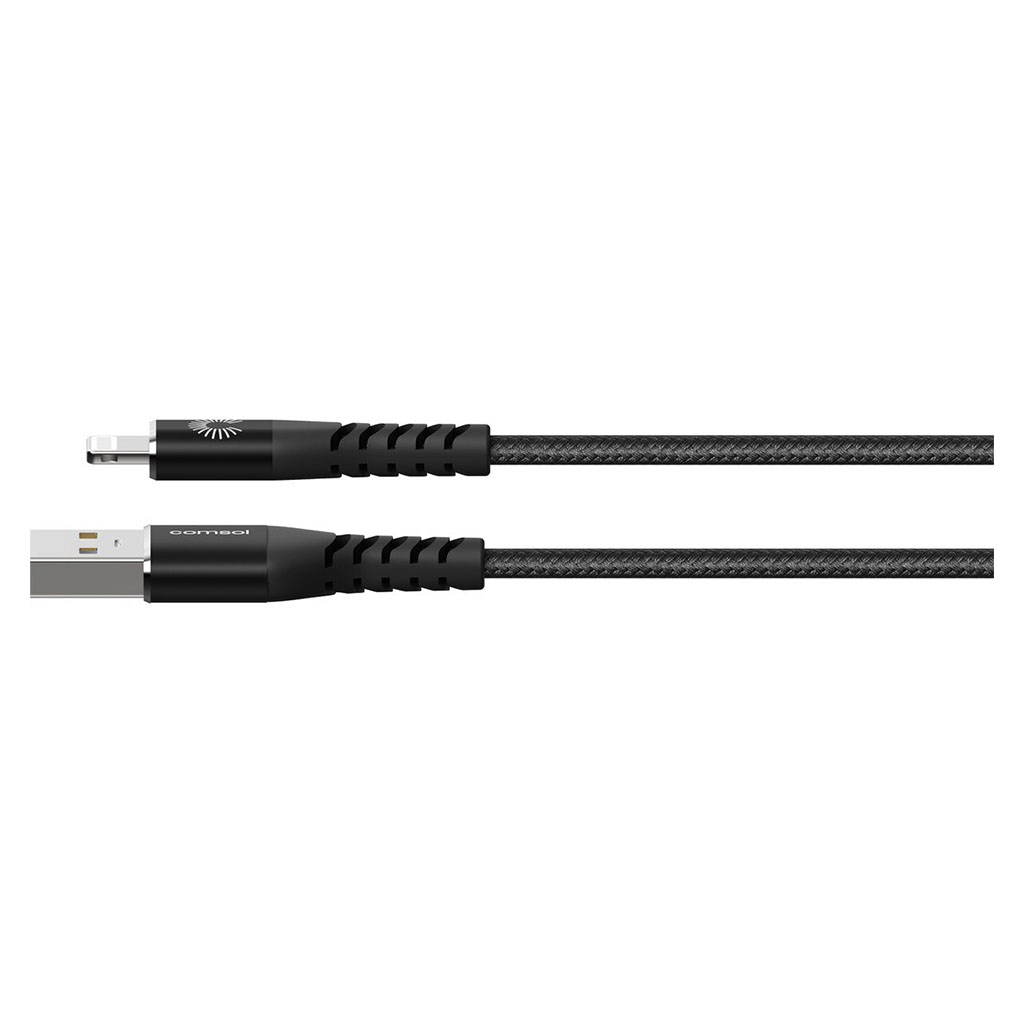 Comsol 3m USB-A to Lightning Cable Reinforced with Aramid Fibre - Black ...