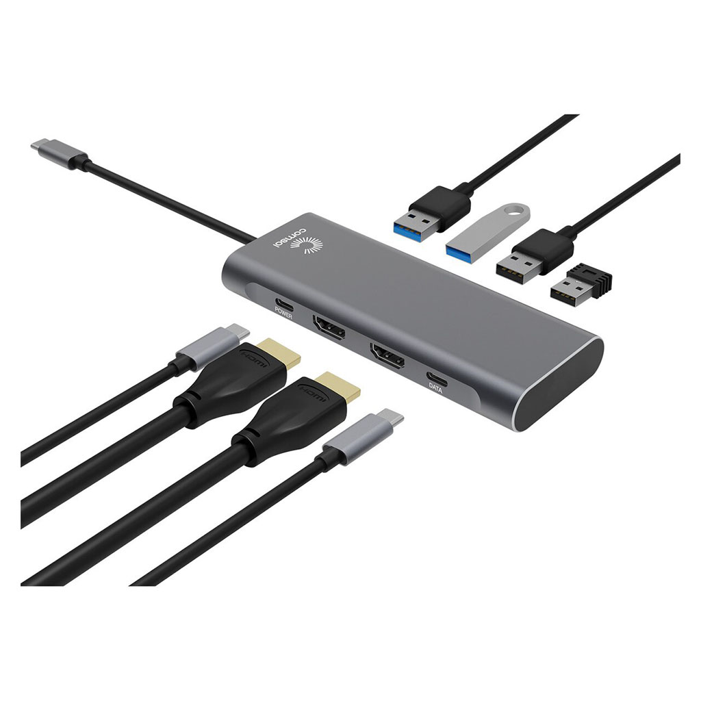 Comsol USB-C to Dual HDMI Multiport Adapter 1080p - CMMP15 | Mwave