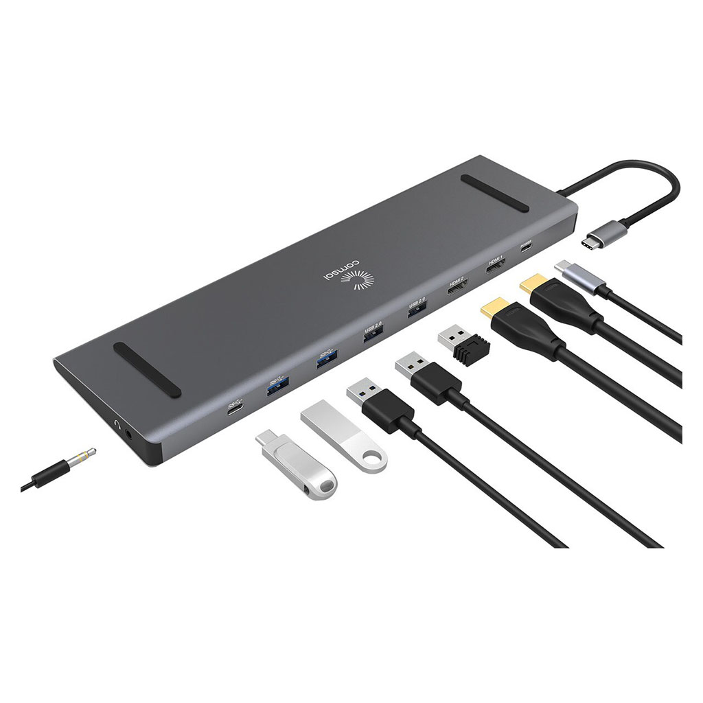 Comsol USB-C to Dual HDMI Multiport Adapter Stand 1080p - CMMP16 | Mwave