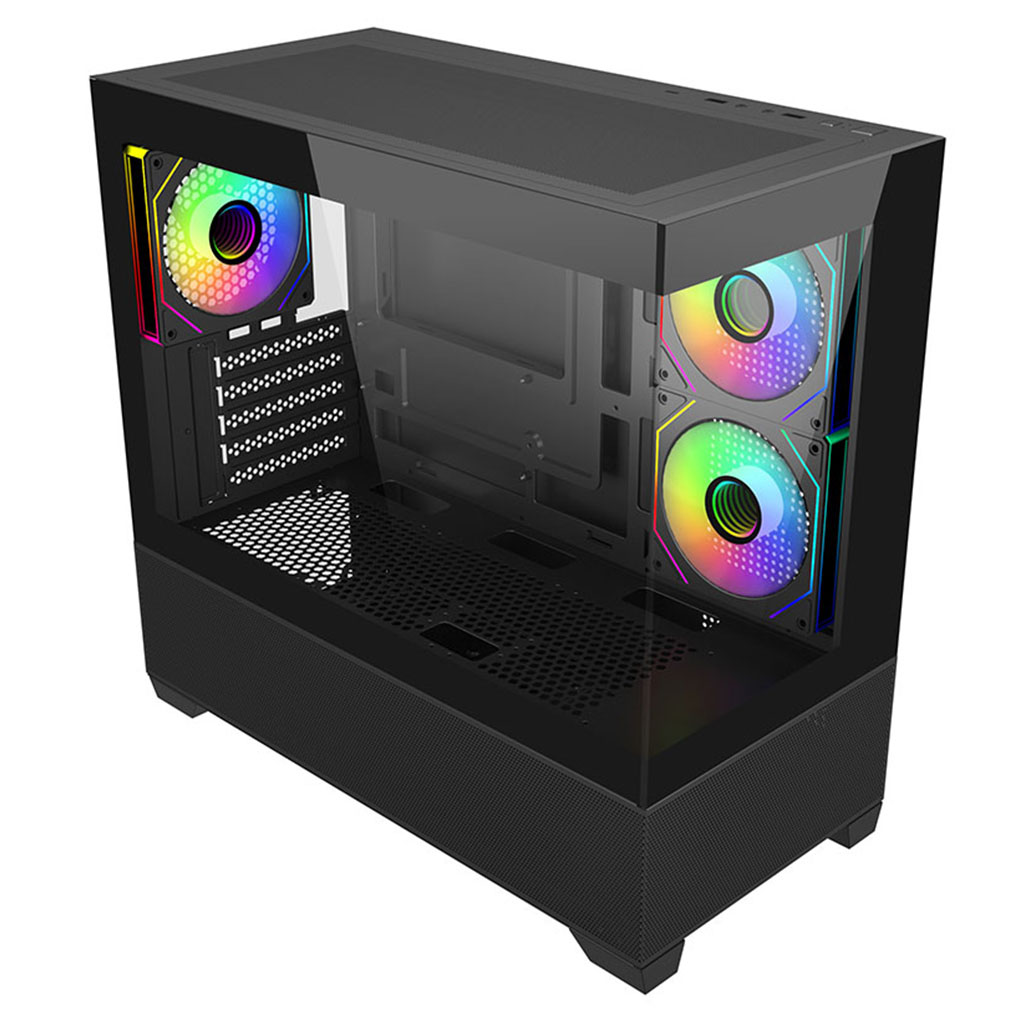 Open Box - Cooler Master Elite 490 ARGB Tempered Glass Micro-ATX Case ...