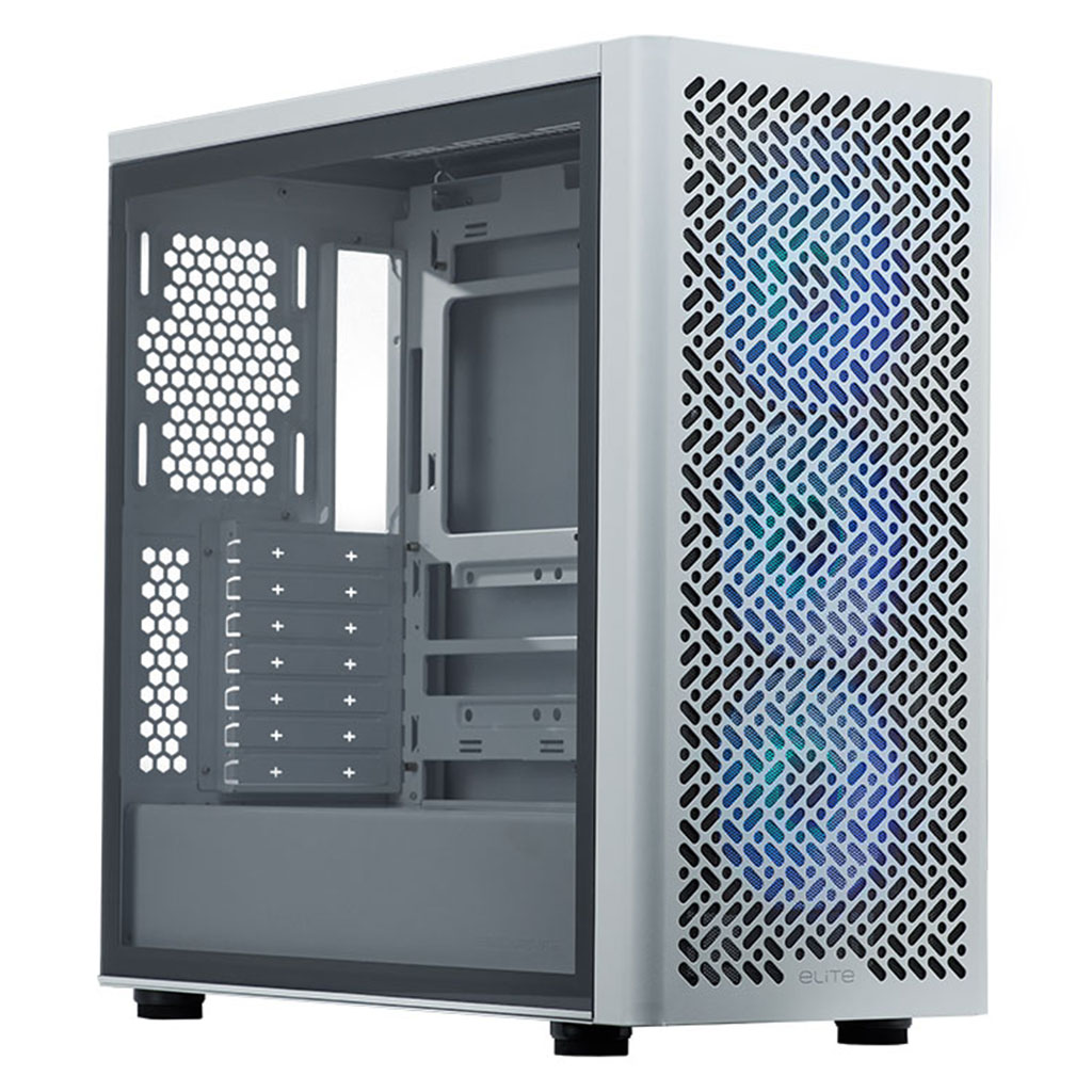 Cooler Master Elite 502 Tempered Glass ATX Case - White - E502-WGNN-SAZ ...