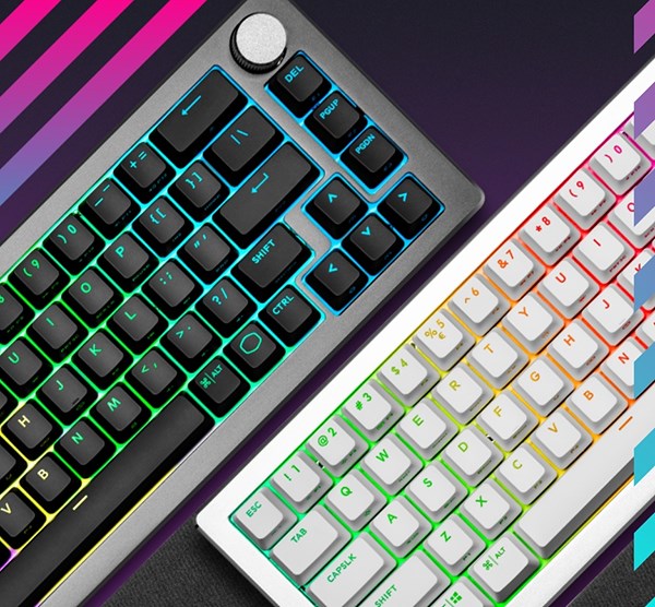 Cooler Master Wireless MasterKeys RGB White Gaming Keyboard CK-721 ...