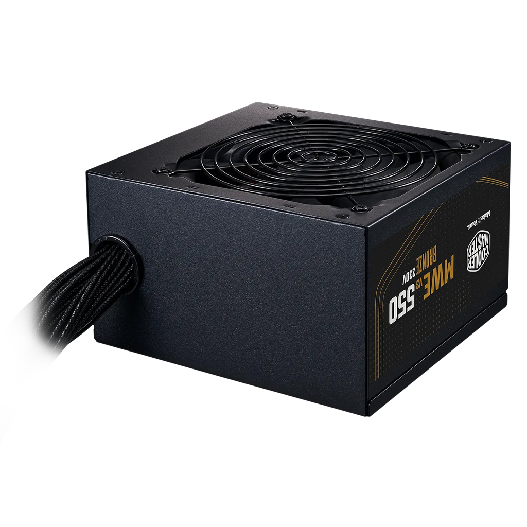 Cooler Master MWE 550W 80+ Bronze ATX 3.1 Non-Modular Power Supply ...