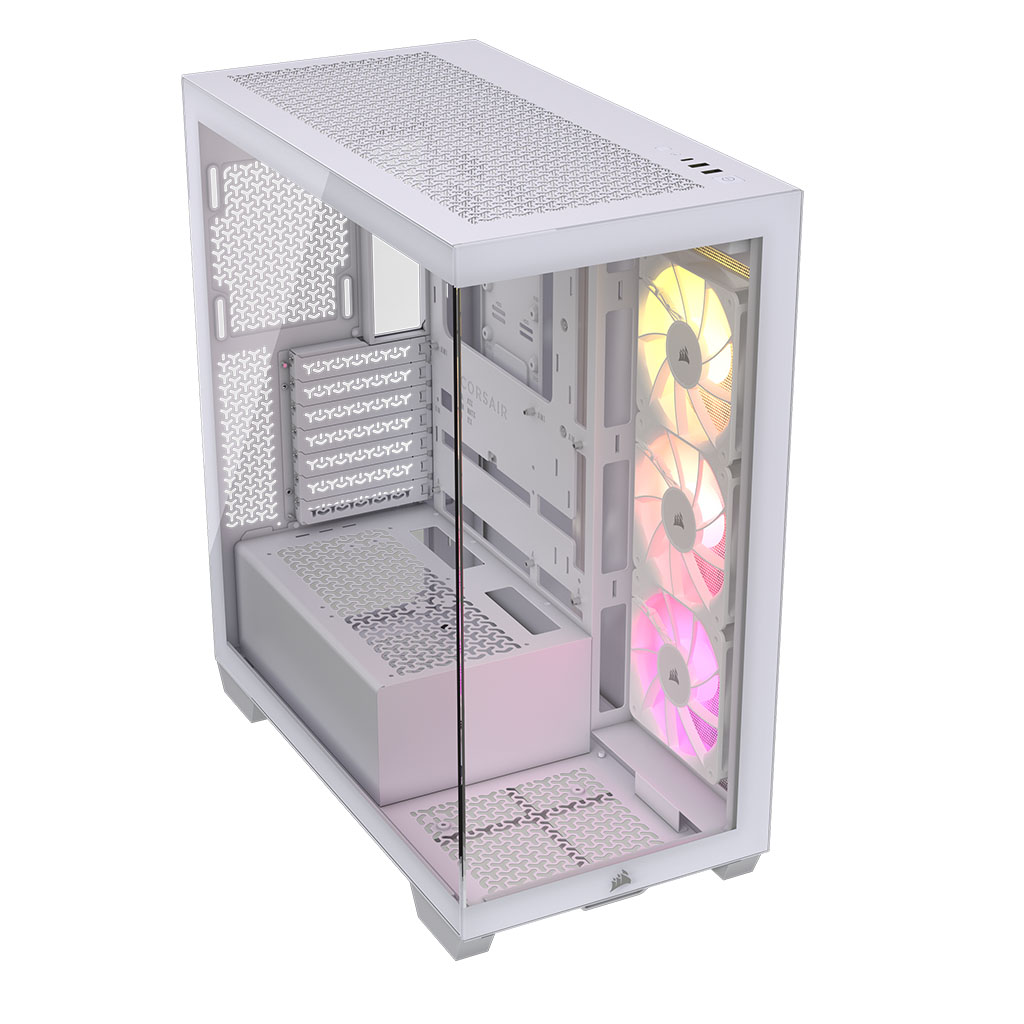 Corsair 3500X ARGB Tempered Glass Mid-Tower Case - White - CC-9011279-WW | Mwave