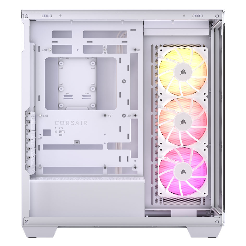 Corsair 3500X ARGB Tempered Glass Mid-Tower Case - White - CC-9011279 ...