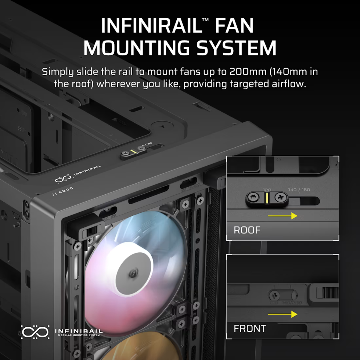 Corsair FRAME 4000D RS ARGB Tempered Glass Modular Mid-Tower Case ...