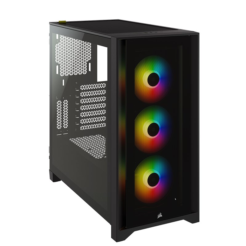 Corsair iCUE 4000X RGB Tempered Glass Mid-Tower ATX - Black - CC ...