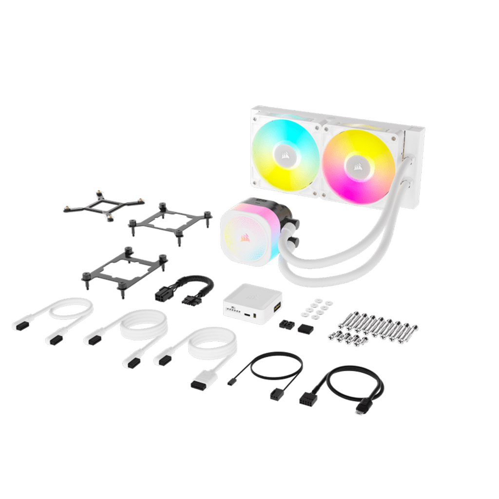 Corsair iCUE LINK TITAN RX RGB 240mm AIO Liquid CPU Cooler - White - CW ...