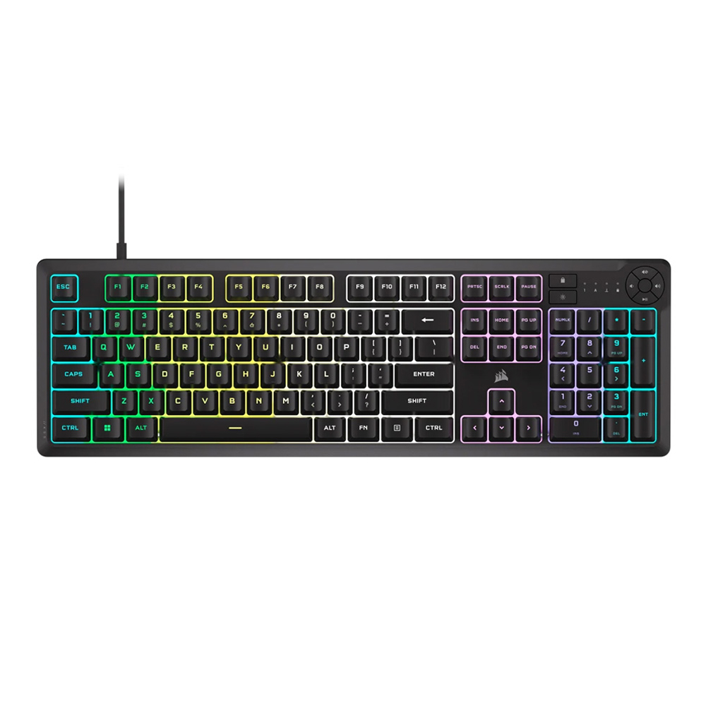 Corsair K55 CORE RGB Gaming Keyboard with Rubber Dome Switches - Black - CH-9226C65-NA | Mwave