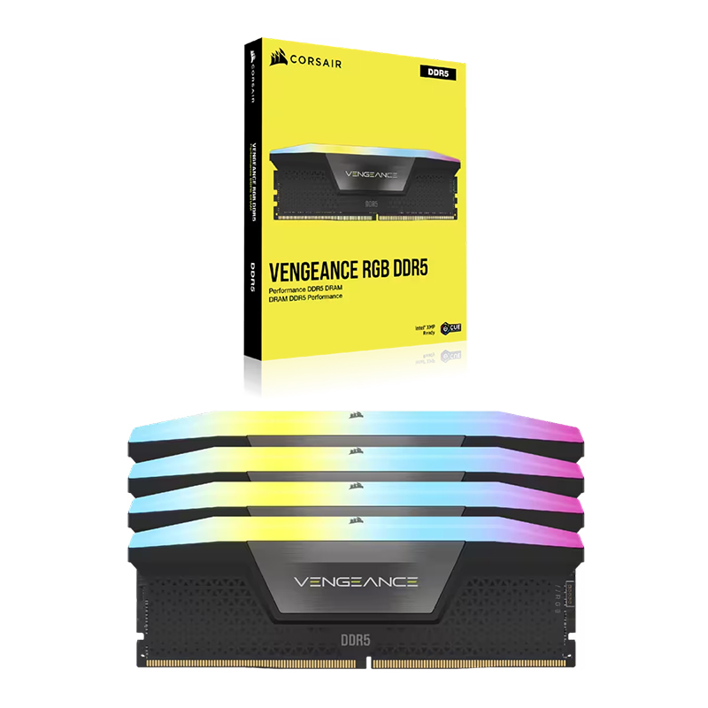 Corsair Vengeance RGB 192GB (4x 48GB) DDR5 5200MHz C38 Memory - Black - CMH192GX5M4B5200C38 | Mwave