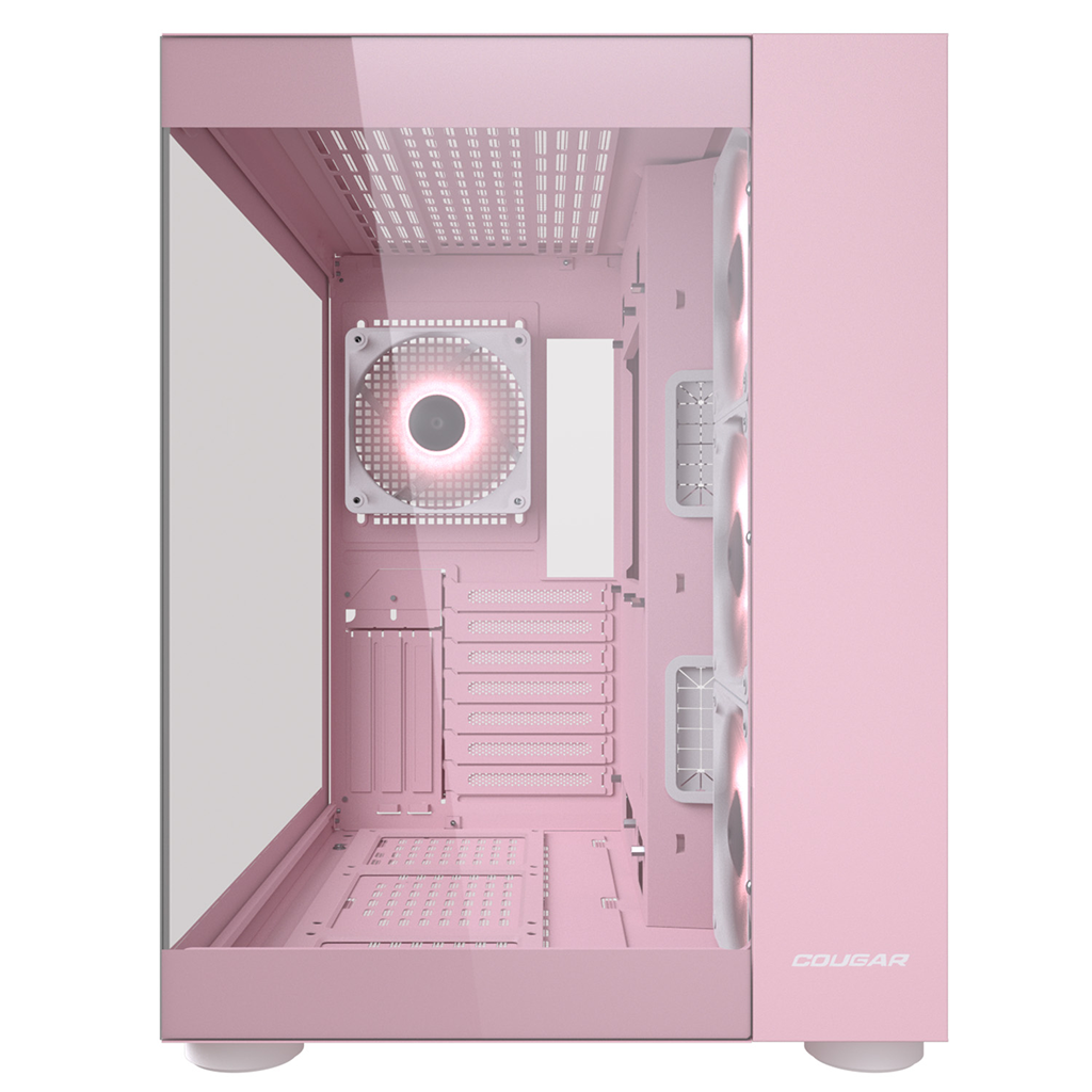 Cougar FV150 RGB Dual Chamber Tempered Glass Mid-Tower ATX Case - Pink ...