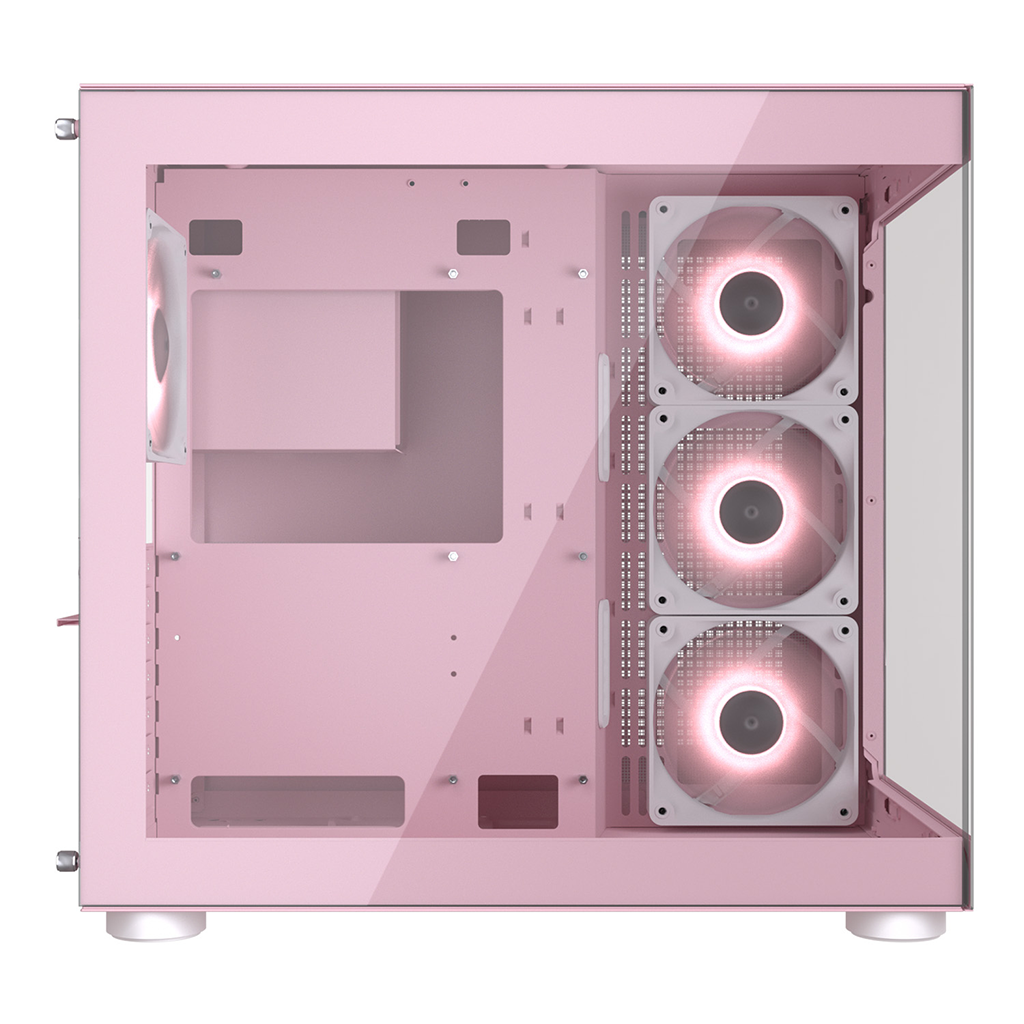 Cougar FV150 RGB Dual Chamber Tempered Glass Mid-Tower ATX Case - Pink ...