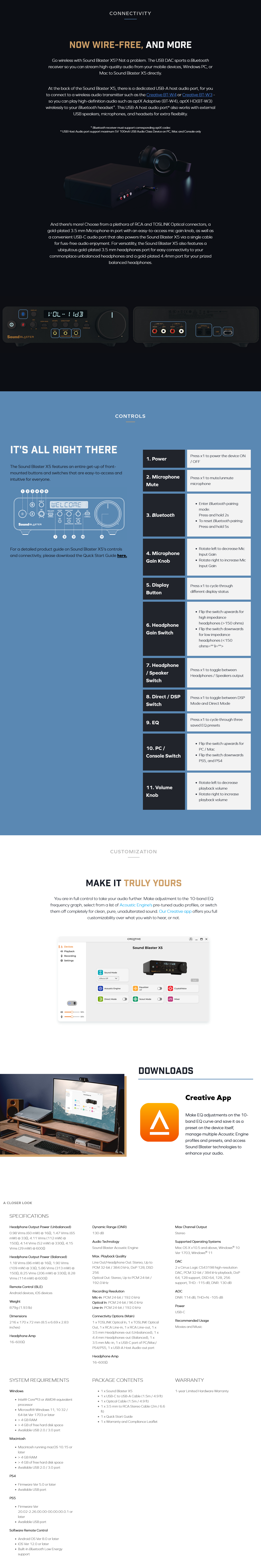 Creative Sound Blaster X5 Hi-res External Dual DAC USB Sound Card ...