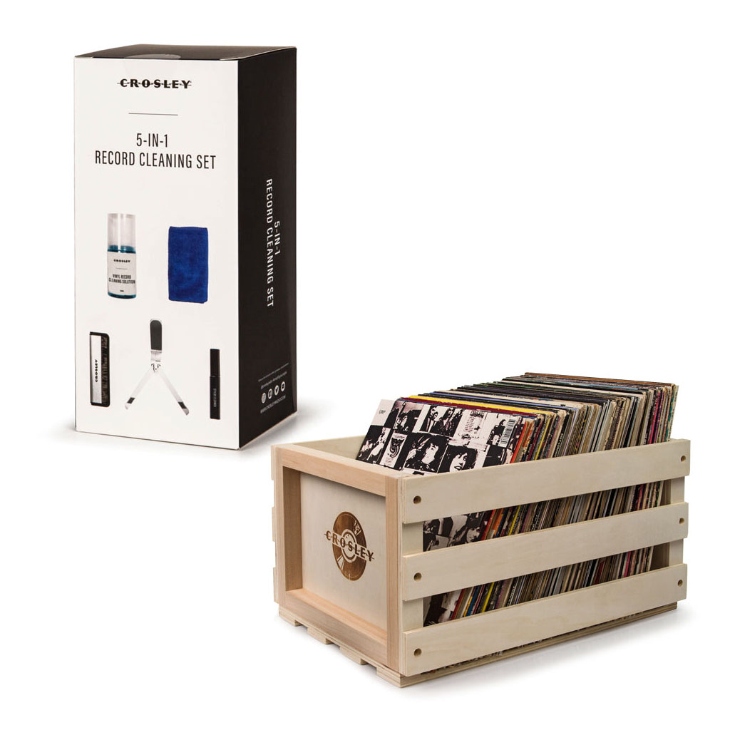 Crosley 5 In 1 Record Cleaning Set & Crosley Record Storage Crate ...
