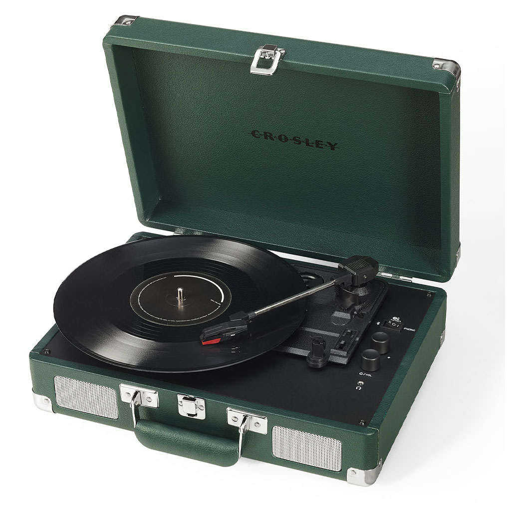 Crosley Cruiser Bluetooth Portable Turntable - Emerald Green ...
