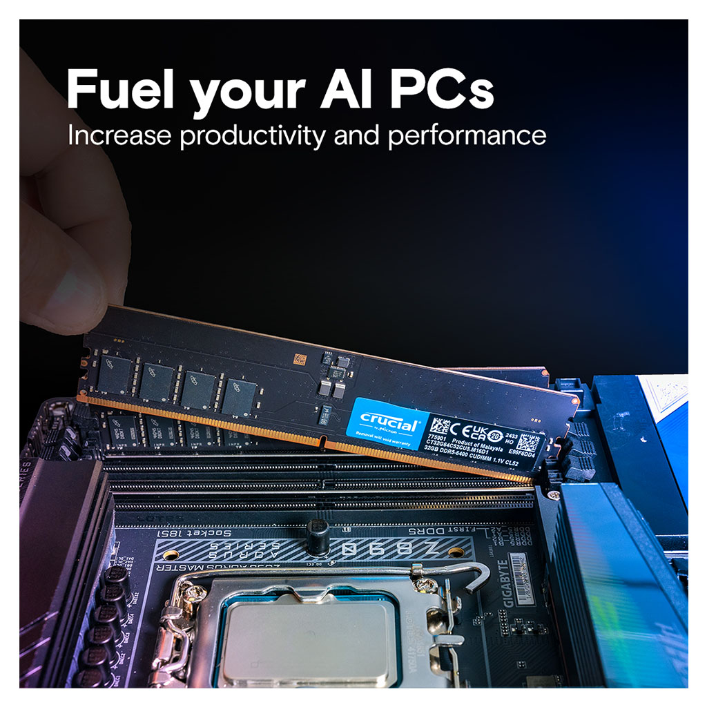 Crucial 128GB (2x 64GB) DDR5 6400MHz CUDIMM Desktop Memory ...