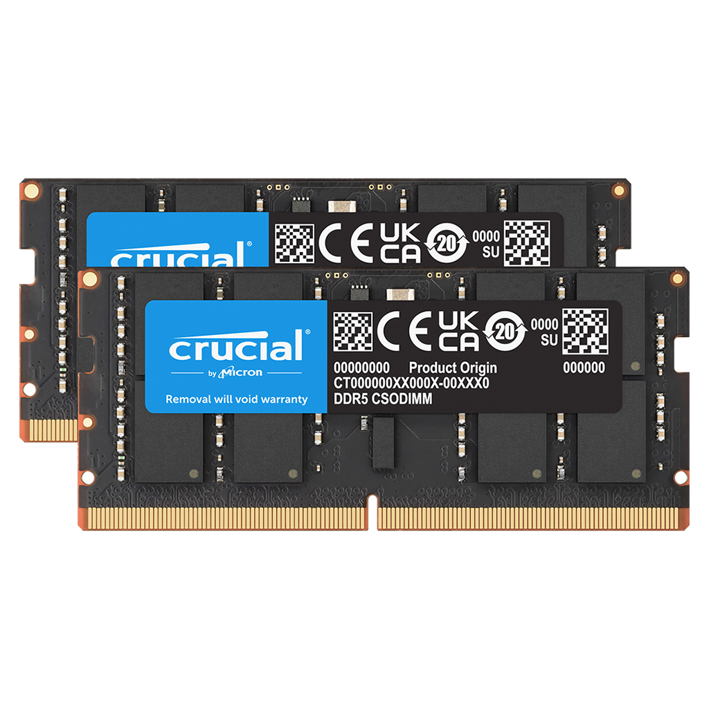 Crucial 48GB (2x 24GB) DDR5 6400MHz CSODIMM Laptop Memory ...
