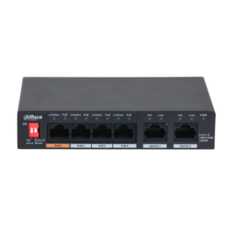 Dahua PFS3006-4GT-60-V2 6-Port Gigabit Unmanaged Desktop Switch with 4 ...