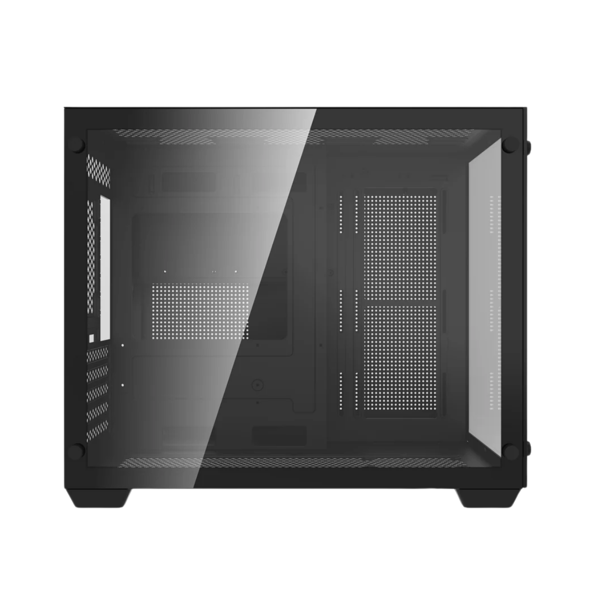 DarkFlash C285 Tempered Glass Panel M-ATX PC Case w/o Fans - Black ...
