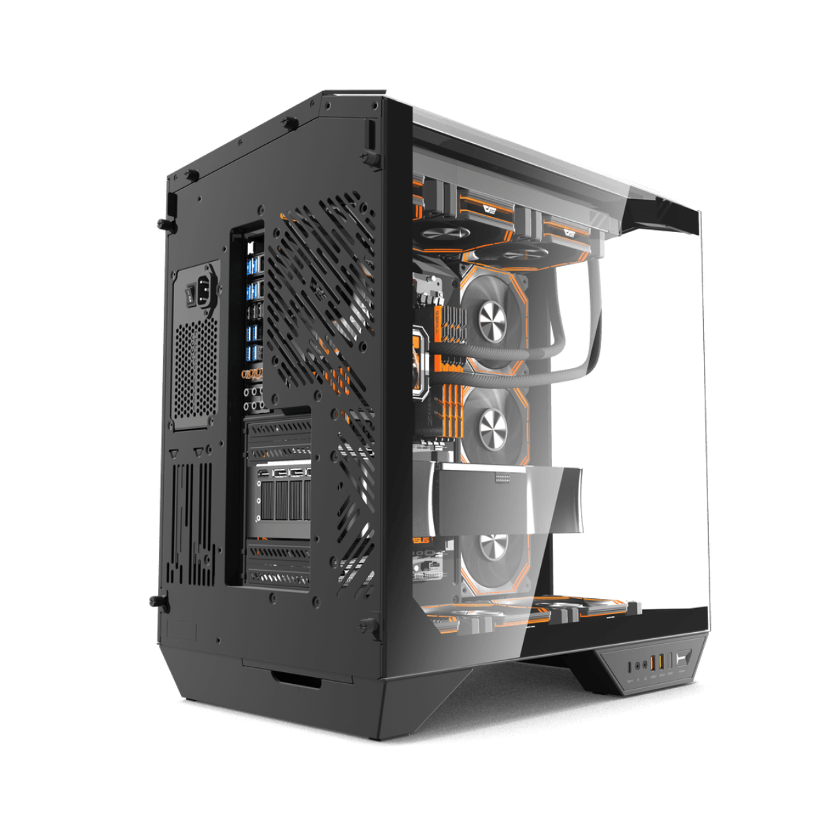 DarkFlash DY470 ATX PC Case - Black - DY470-Black | Mwave