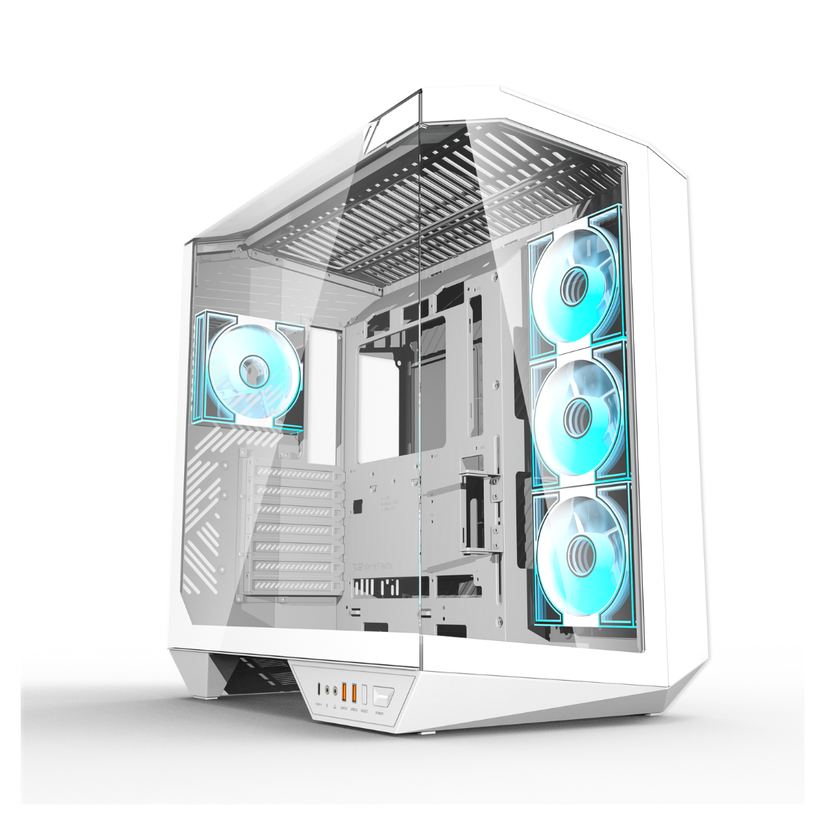 DarkFlash DY470 ATX PC Case - White - DY470-White | Mwave