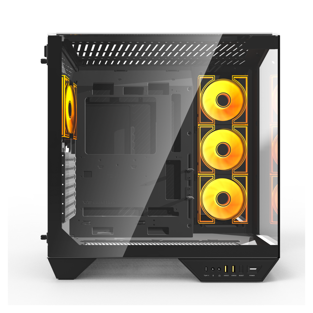 DarkFlash DY470 HQ3 ATX PC Case - Black - Infinity Mirror Fans - DY470 ...
