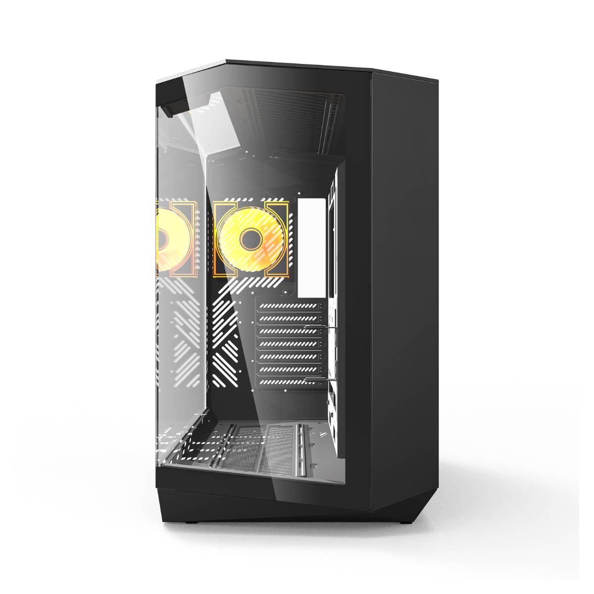 DarkFlash DY470 HQ3 ATX PC Case - Black - Infinity Mirror Fans - DY470 ...